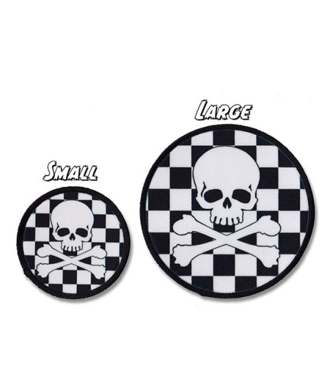 Skull & Checker Patch | Sew-on Rockabilly Patches UK